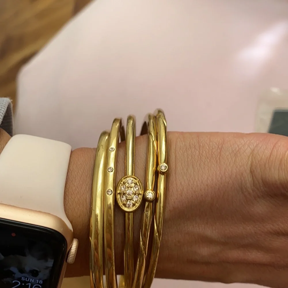 Banana Republic | Jewelry | Banana Republic Gold Stackable Bangle ...
